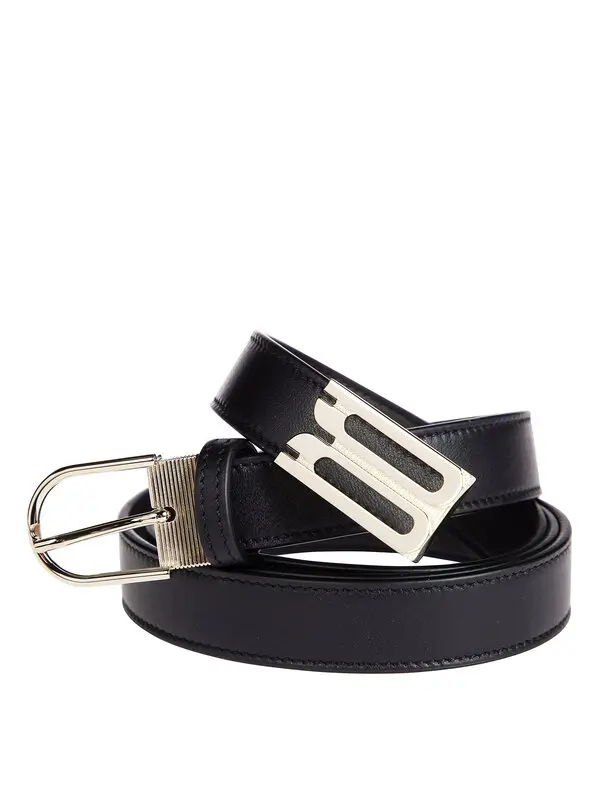 Victoria Beckham Dorian B Finite Leather Belt - Nero