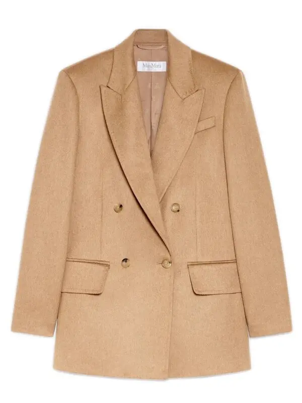 Max Mara Lightweight Baby Camel Drap Blazer - Beige