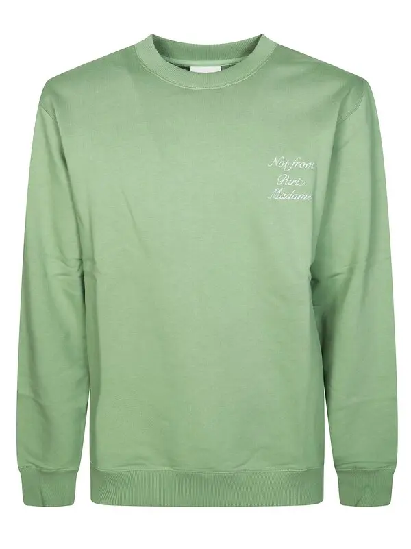 Drole De Monsieur Slogan Sweatshirt With Calligraphy Print