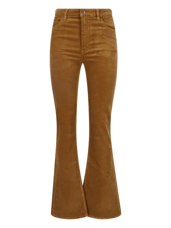 FRAME Stretch Cotton-modal Flare Trousers