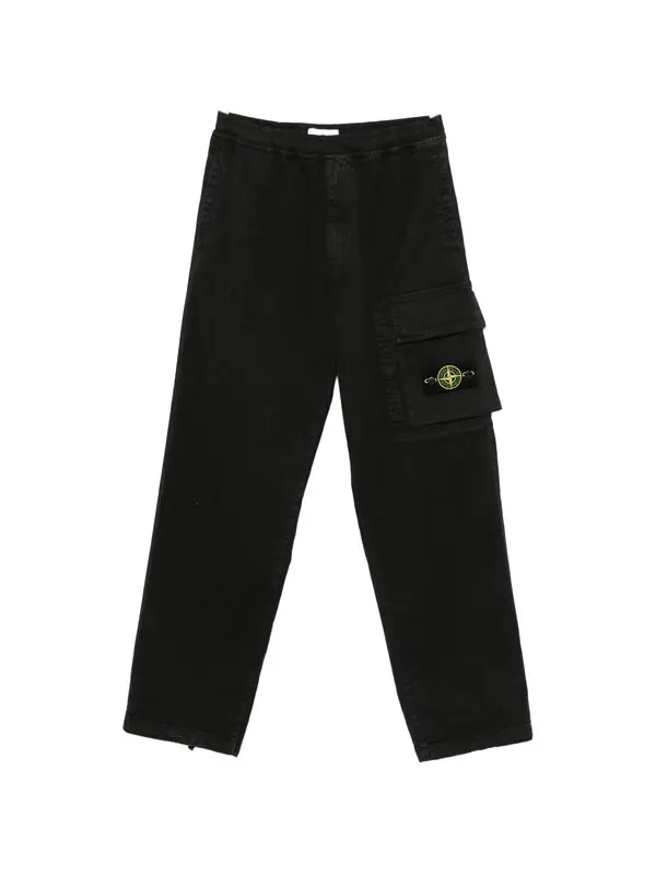 Stone Island Regular Tapered Cargo Pants - Nero