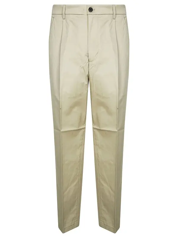 DEPARTMENT 5 Wide-leg Single-pleat Tailored Trousers - Beige