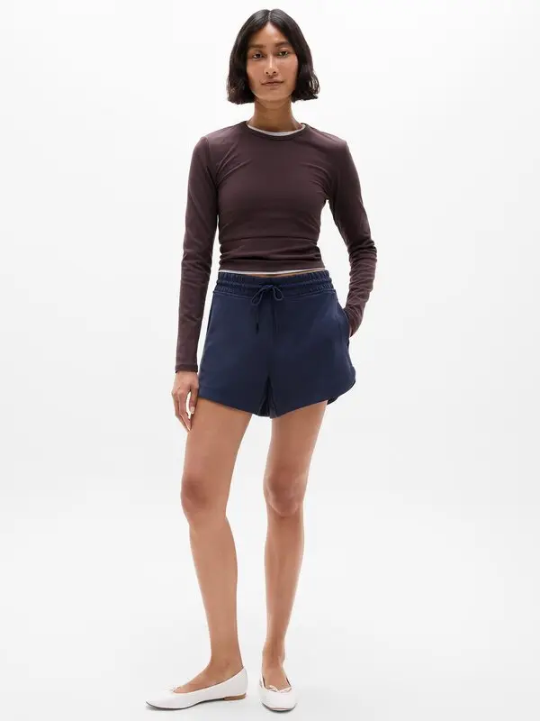 Athleta Seasoft Mid Rise 4" Shorts - Navy