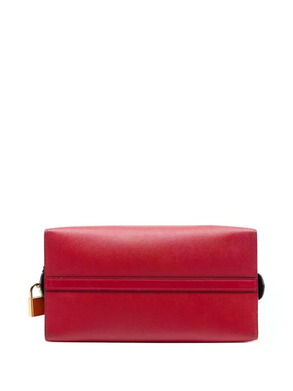 Prada Saffiano And Calf Leather Esplanade Satchel - Red