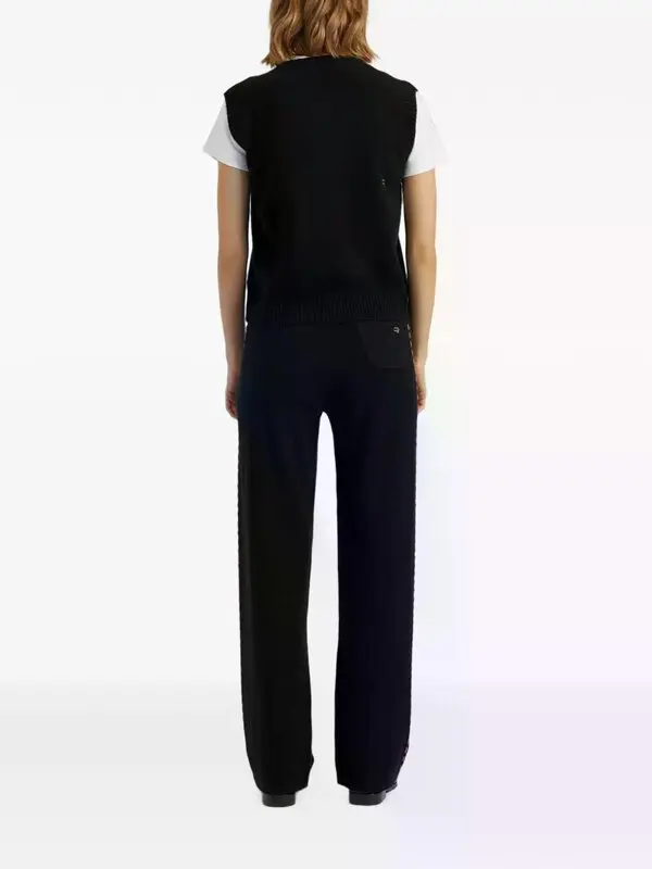 Chinti & Parker Snoopy Intarsia-knit Sweater Vest - Black