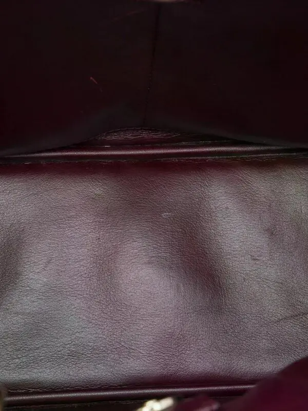 Dior Medium Pebbled Calfskin Diorissimo Satchel - Red