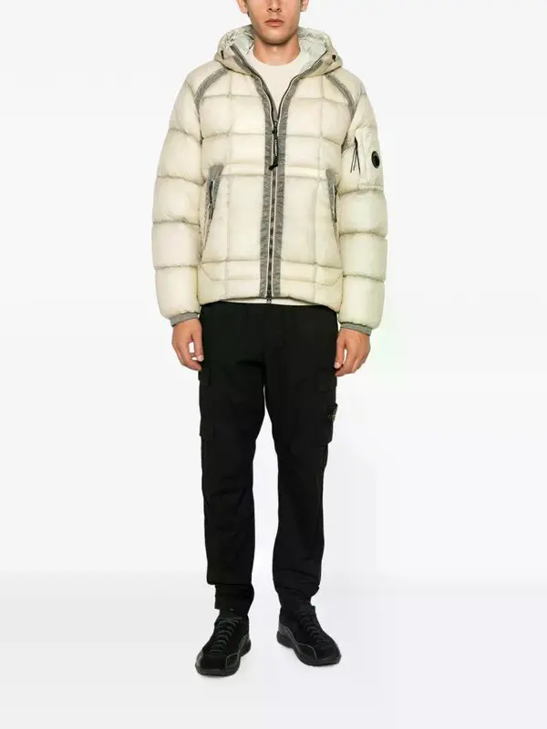 C.P. COMPANY Quilted Down Jacket With Lens Detail