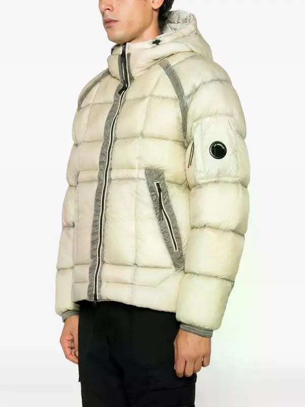 C.P. COMPANY Quilted Down Jacket With Lens Detail