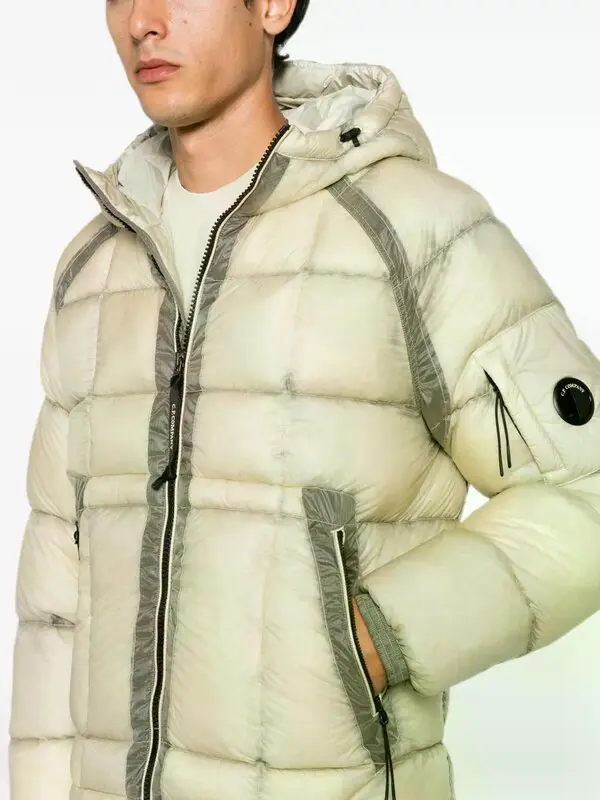 C.P. COMPANY Quilted Down Jacket With Lens Detail