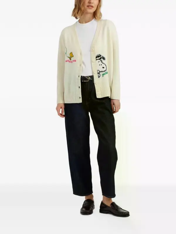 Chinti & Parker Embroidered V-neck Cardigan