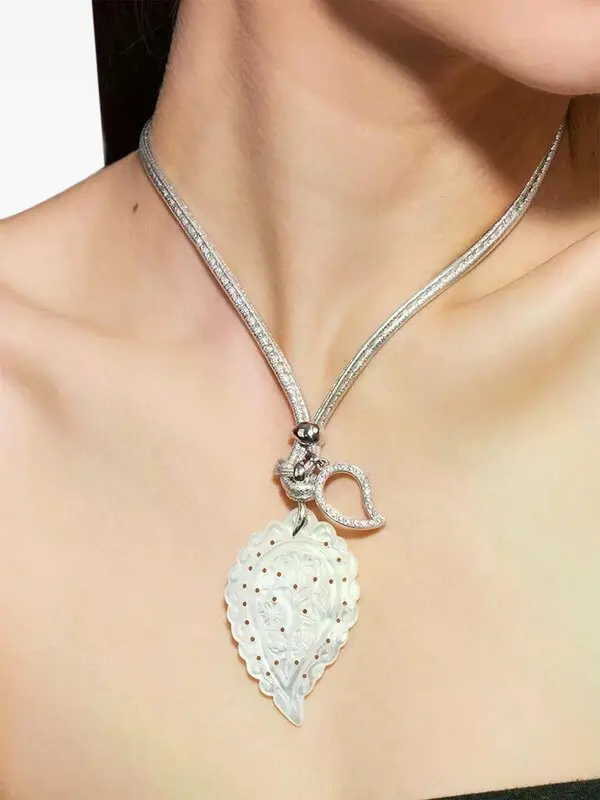 Tamara Comolli 18k White Gold Mother Of Pearl India Pendant - Silver