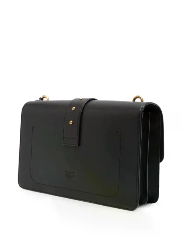 Pinko Love Birds Embellished Leather Shoulder Bag