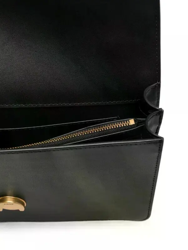 Pinko Love Birds Embellished Leather Shoulder Bag