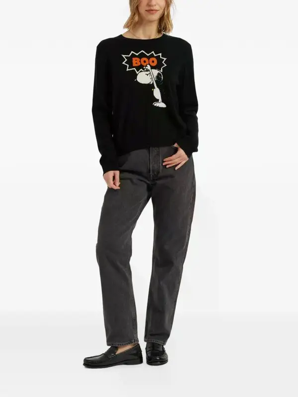 Chinti & Parker Snoopy Intarsia Wool Sweater