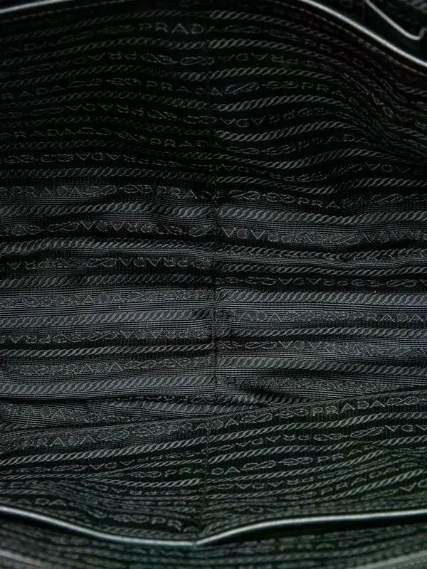 Prada Saffiano Trimmed Tessuto Business Bag