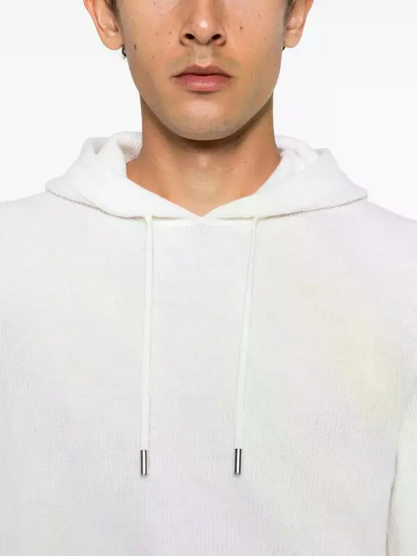MAGAZZINO RICAMBI Ribbed Knit Drawstring Hoodie