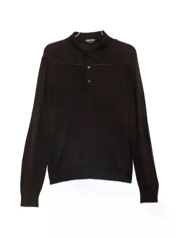 TOM FORD Long-sleeve Buttoned Polo Shirt