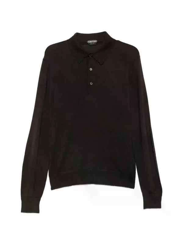 TOM FORD Long-sleeve Buttoned Polo Shirt
