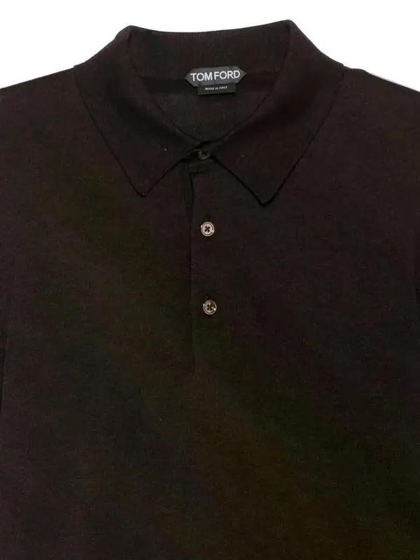 TOM FORD Long-sleeve Buttoned Polo Shirt