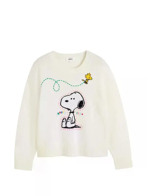 Chinti & Parker Snoopy Embroidered Sweater