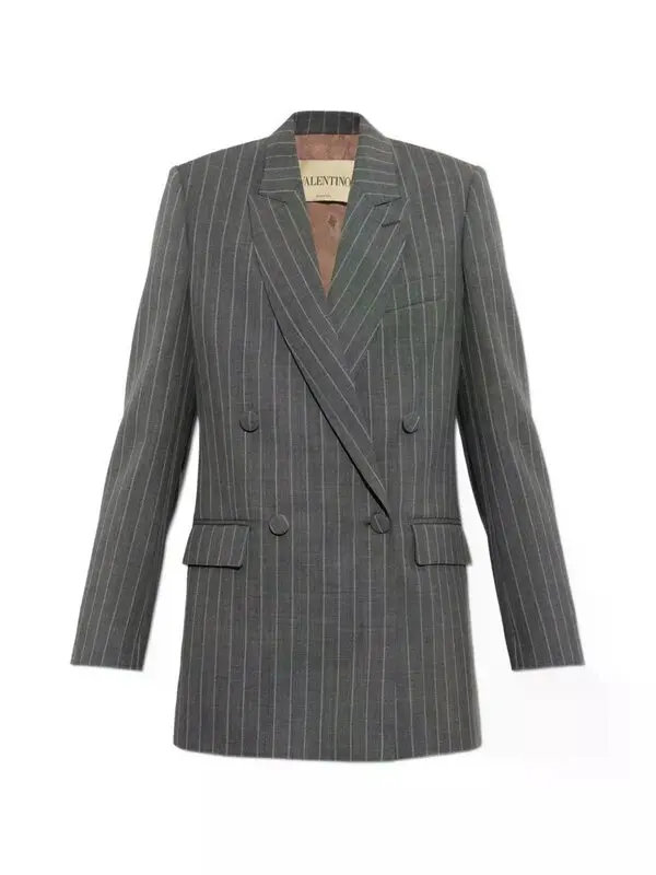 Valentino Garavani Double-breasted Pinstripe Blazer