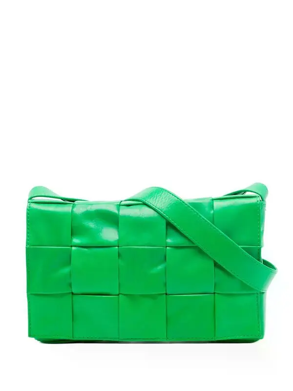 Bottega Veneta Nappa Intrecciato Cassette Crossbody Bag - Green