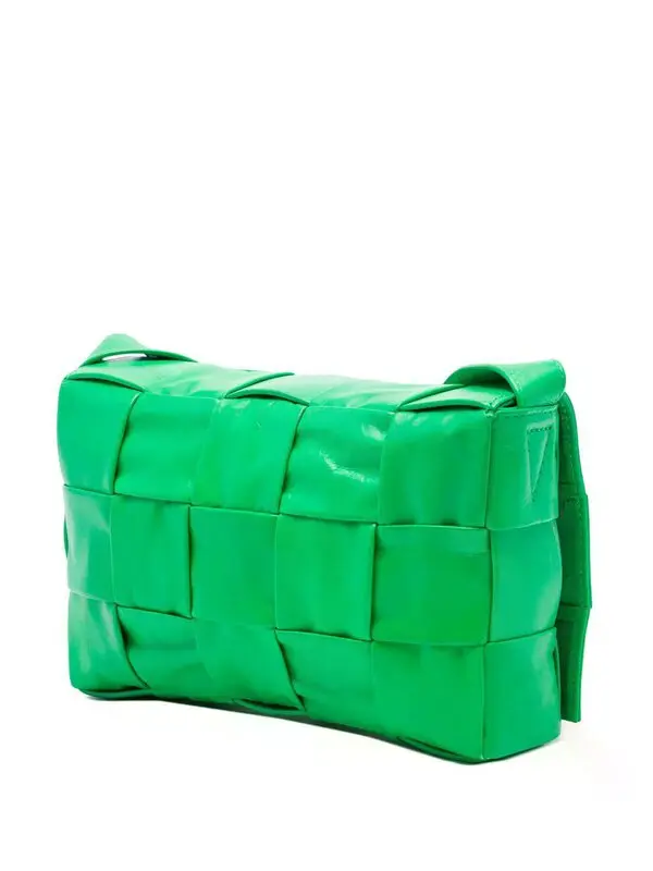 Bottega Veneta Nappa Intrecciato Cassette Crossbody Bag - Green