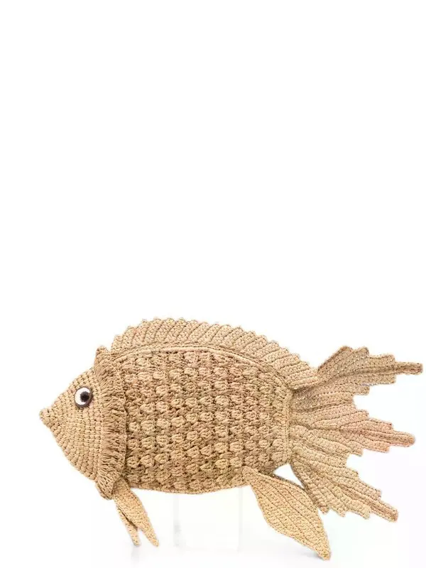 ANYA HINDMARCH Fish-shape Woven Clutch Bag