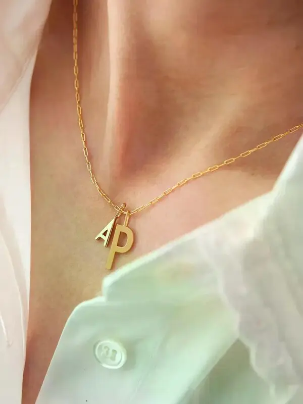 DESIGN LETTERS Tone Letter Pendant