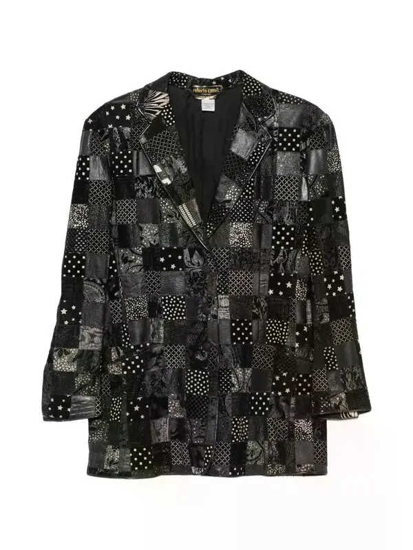 Roberto Cavalli Patchwork Leather Jacket