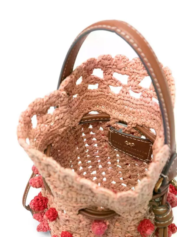 ANYA HINDMARCH Bucket Bag With Bobble Embellishments - Pink