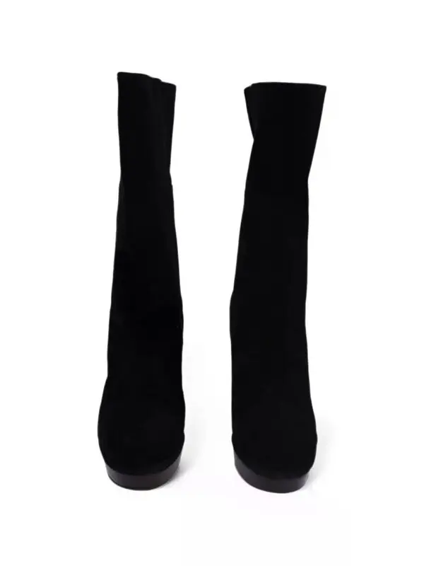 Marni Mid-calf Round Toe Platform Block Heel Boots