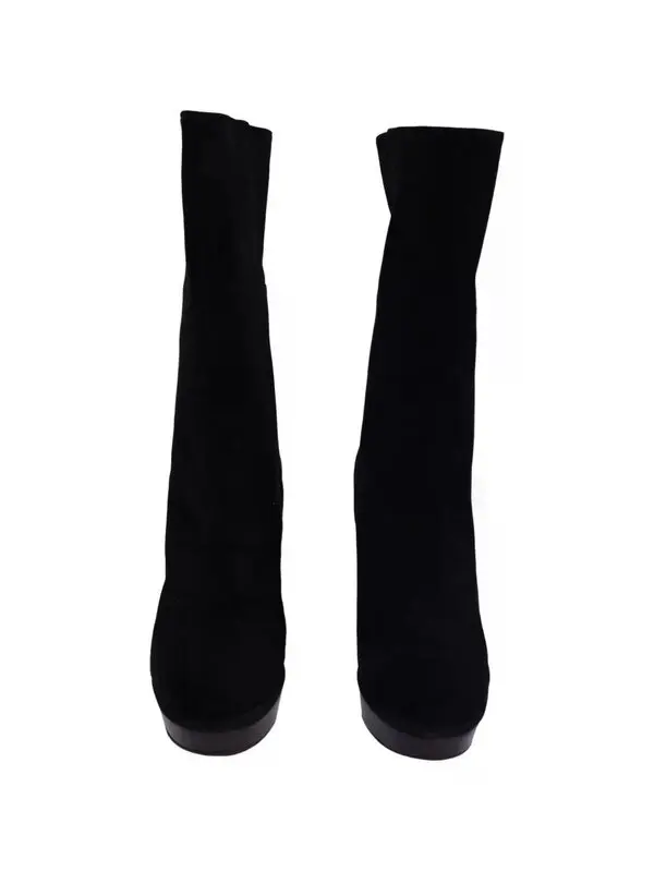 Marni Mid-calf Round Toe Platform Block Heel Boots