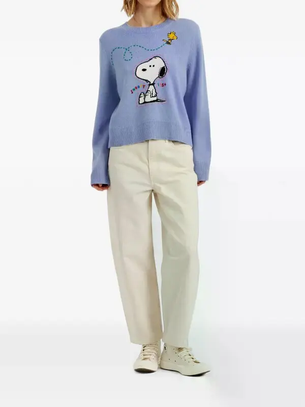 Chinti & Parker Snoopy Embroidered Sweater