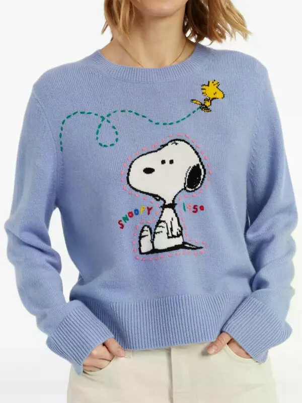 Chinti & Parker Snoopy Embroidered Sweater