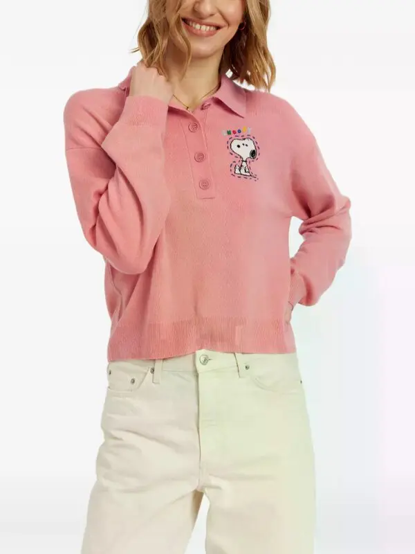 Chinti & Parker Snoopy Embroidered Polo Shirt