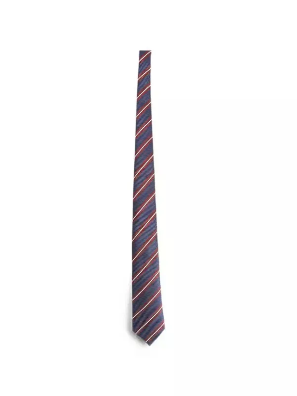 Giorgio Armani Silk Diagonal-stripe Neck Tie - Blue