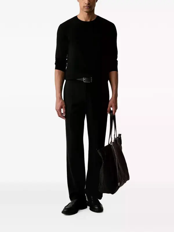 TRUSSARDI Long-sleeve Crew-neck T-shirt - Black