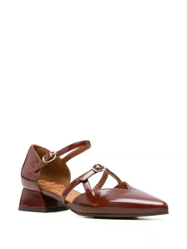 Chie Mihara Buckle-fastening Pointed-toe Loafers - Brown
