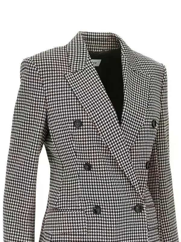 Max Mara Houndstooth Pattern Double-breasted Blazer