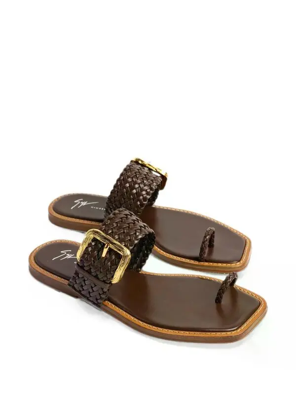 GIUSEPPE ZANOTTI Woven-strap Flat Sandals