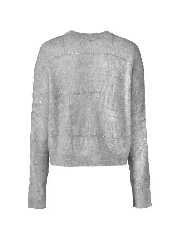 Brunello Cucinelli Sequin-embellished Plaid Sweater
