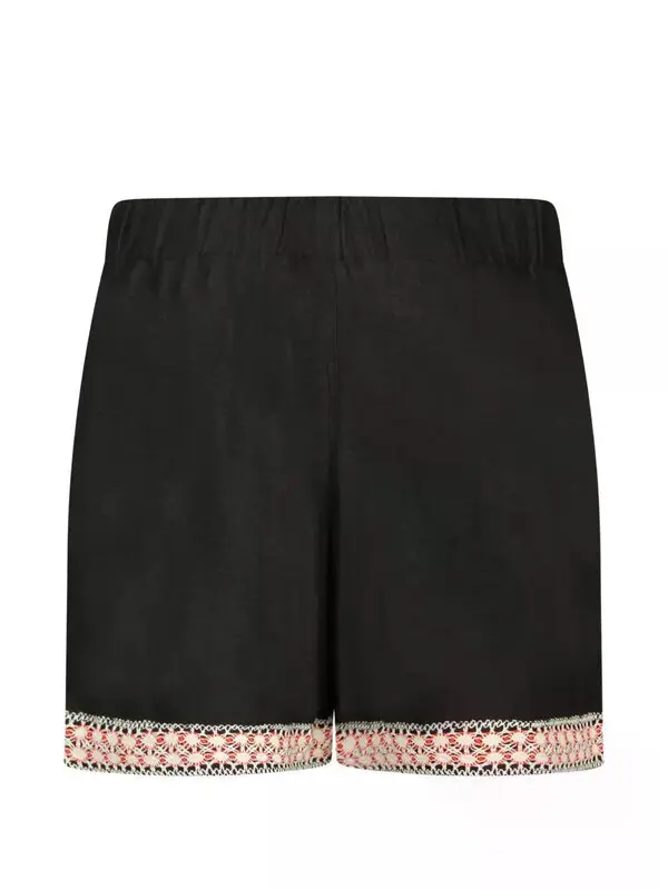 Commas Crochet-trim Elasticated Shorts