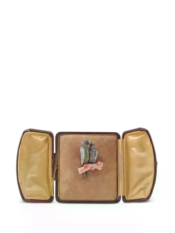 LB EXCLUSIVE Lovebird Diamond, Opal, And Ruby Brooch