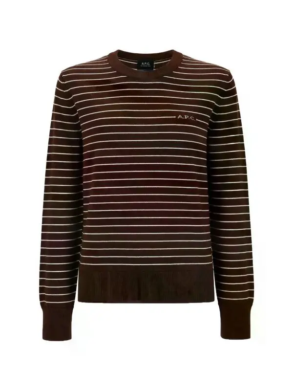 A.p.c. Striped Cotton Crewneck Sweater - Multicolor