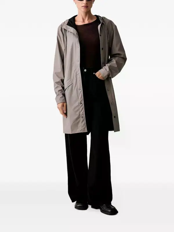 Rains Hooded Press-stud Coat