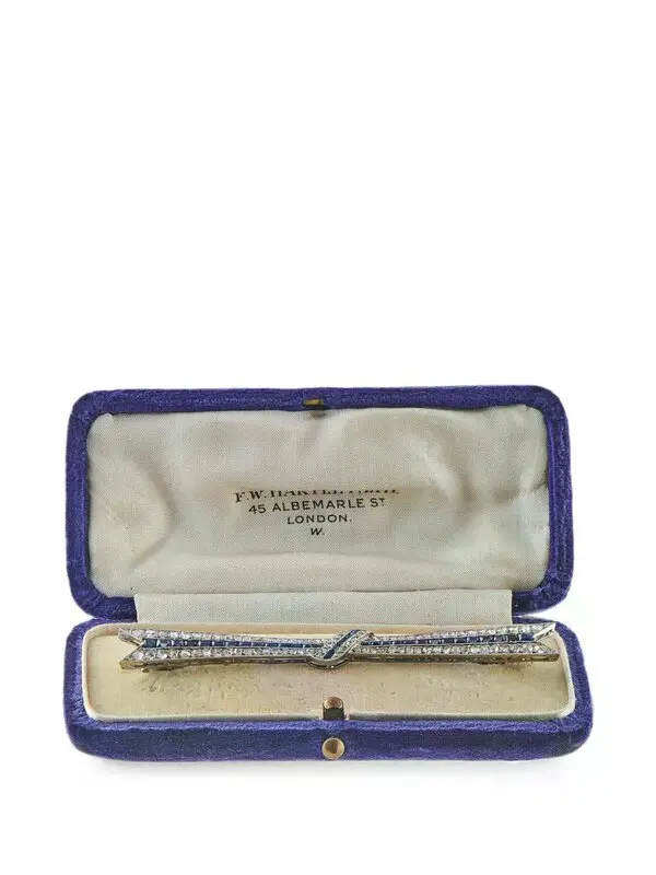 LB EXCLUSIVE Diamond And Sapphire Bow Brooch