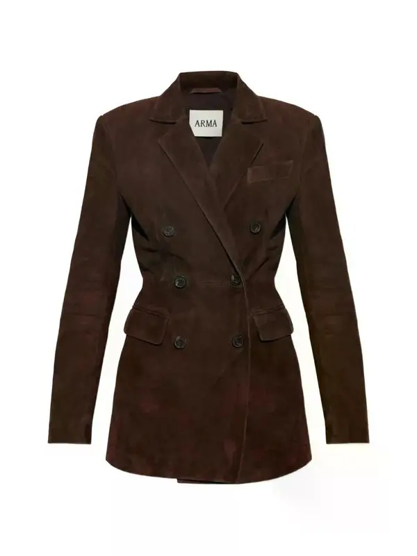ARMA Safia Double-breasted Suede Jacket
