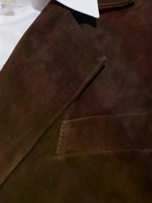 ARMA Safia Double-breasted Suede Jacket