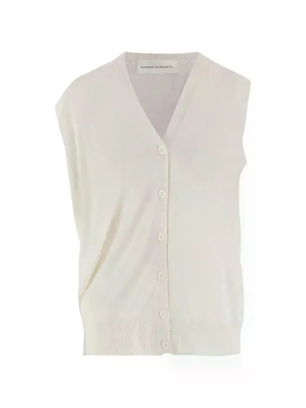 NICCOLO PASQUALETTI Sleeveless V-neck Knit Jacket